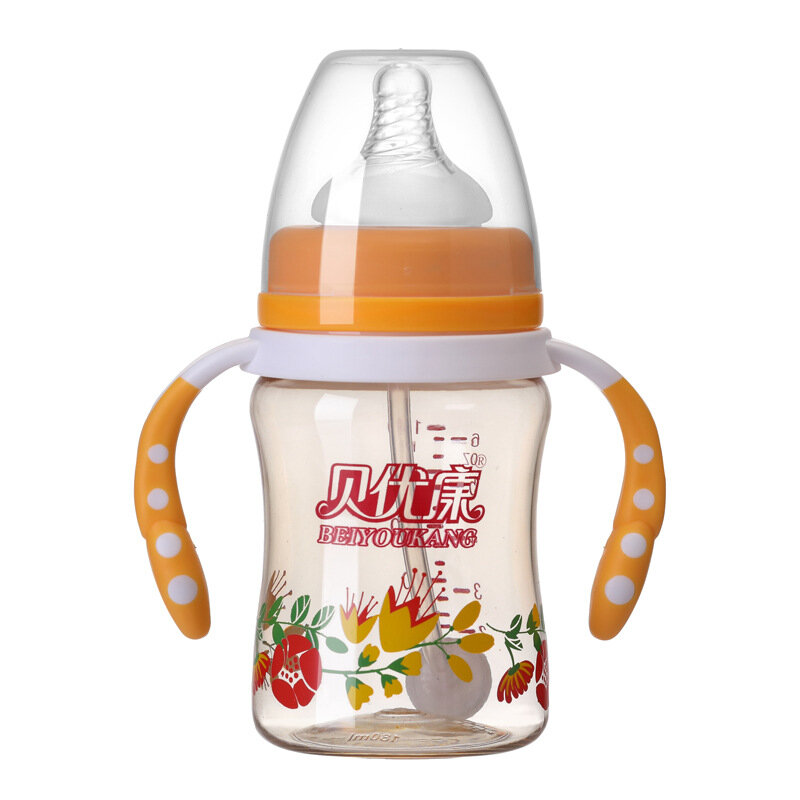 Широкогорлая антипроливная бутылочка для кормления из PPSU, товары для младенцев и будущих мам, оптовая продажа бутылочек для новорожденных от производителя в подарочной упаковке.
