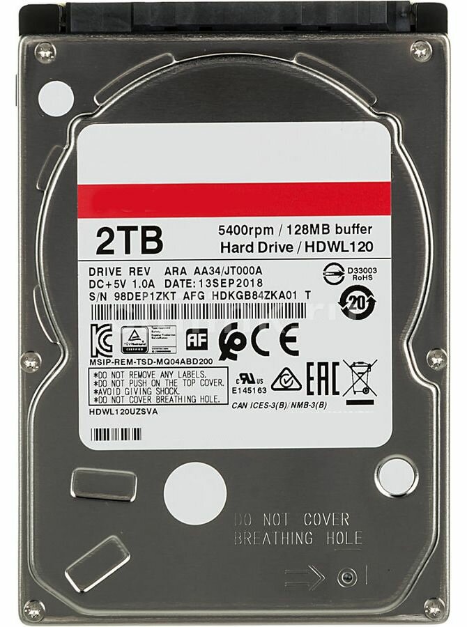 Внутренний жесткий диск для ноутбука, ультрабука, накопитель внешний 2 тб