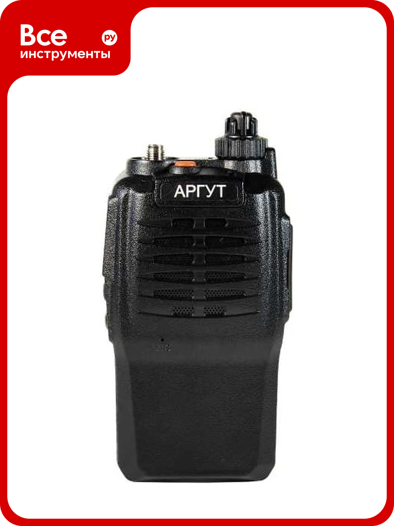 Радиостанция Аргут A-23 BT RU51040 с влагозащитой IP54, 16 каналов, мощностью 5 Вт, дальностью связи до 3,2 км и функцие