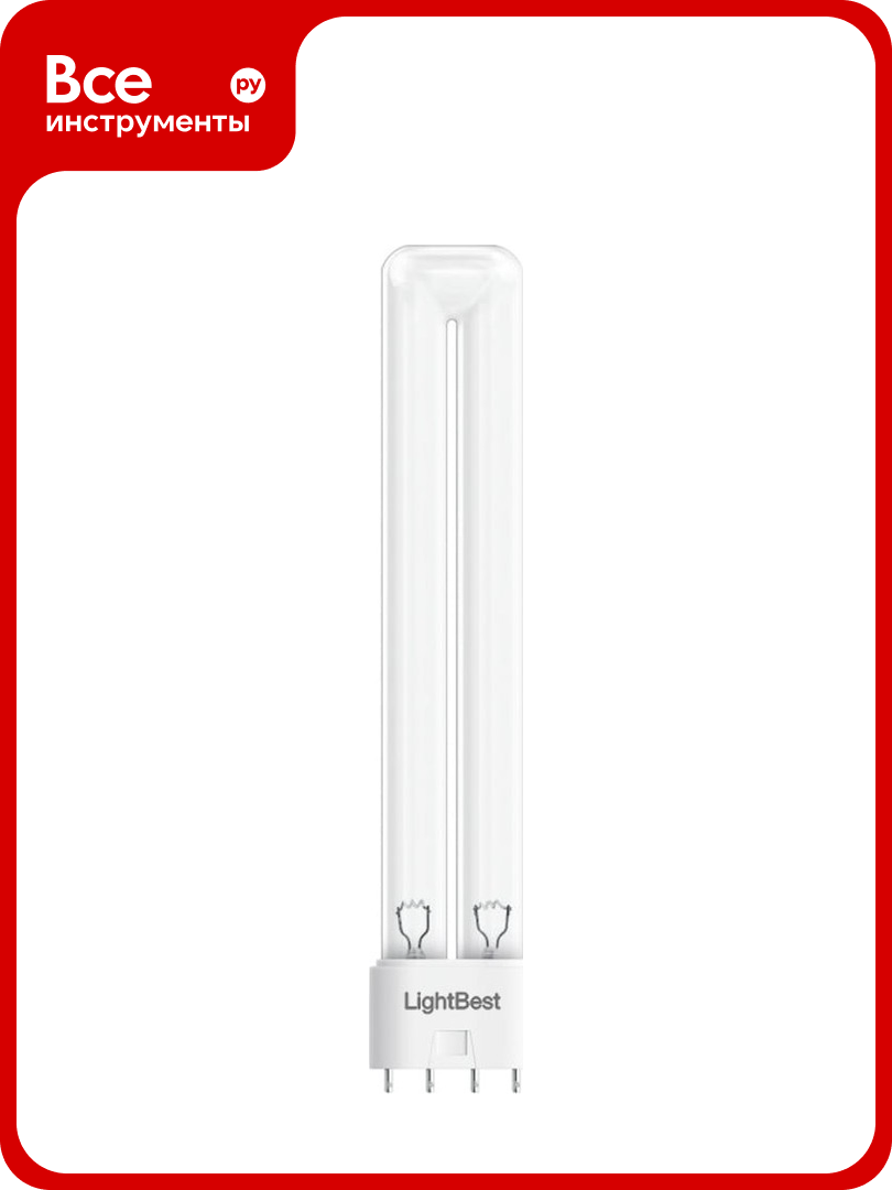 Лампа бактерицидная LightBest LBCQ 95W HO/2G11 700709009 ульрафиолетовая безозоновая дезинфекция, трубчатый тип колбы