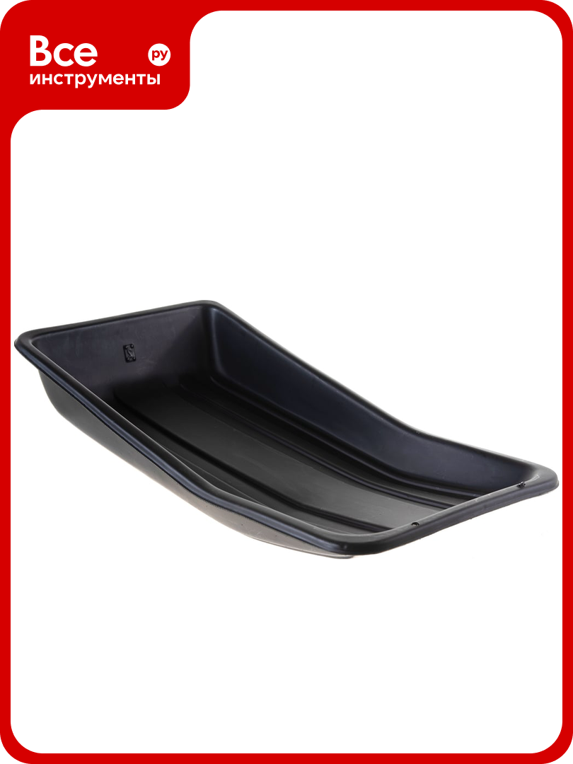 Сани для рыбаков Ресурс 002 пластиковые морозостойкие одноместные черного цвета для охоты и рыбалки