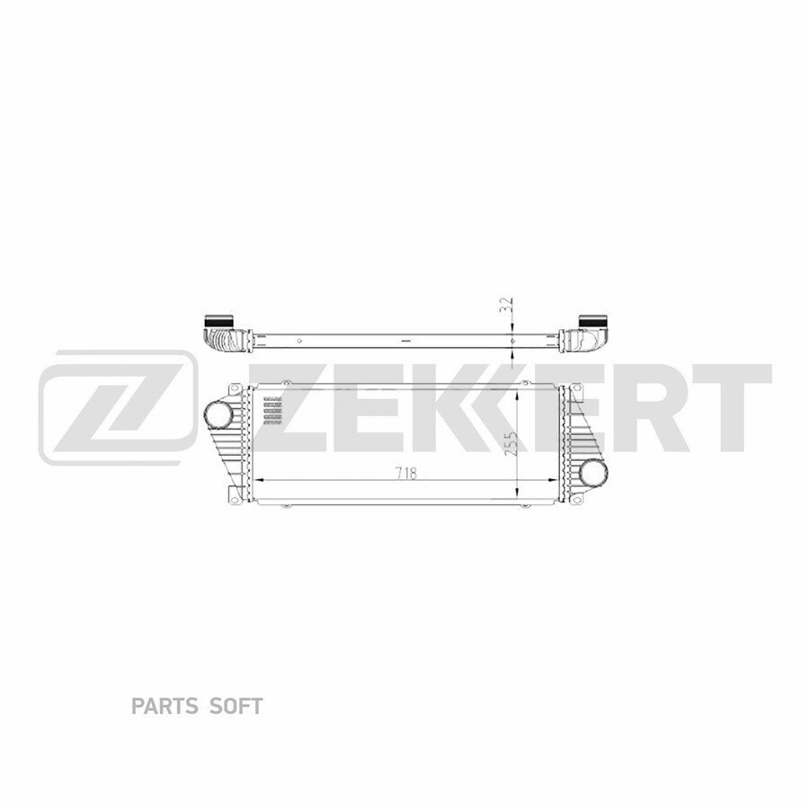 ZEKKERT MK-5507 Интеркулер с возд. охл. VW LT 28-35 II 96- LT 28-46 II 96- MB Sprinter 2/3/4/5-t (901-905) 95- ()