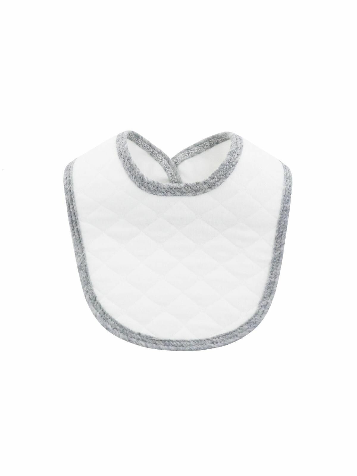 Детский непромокаемый слюнявчик, Водонепроницаемая серая кромка