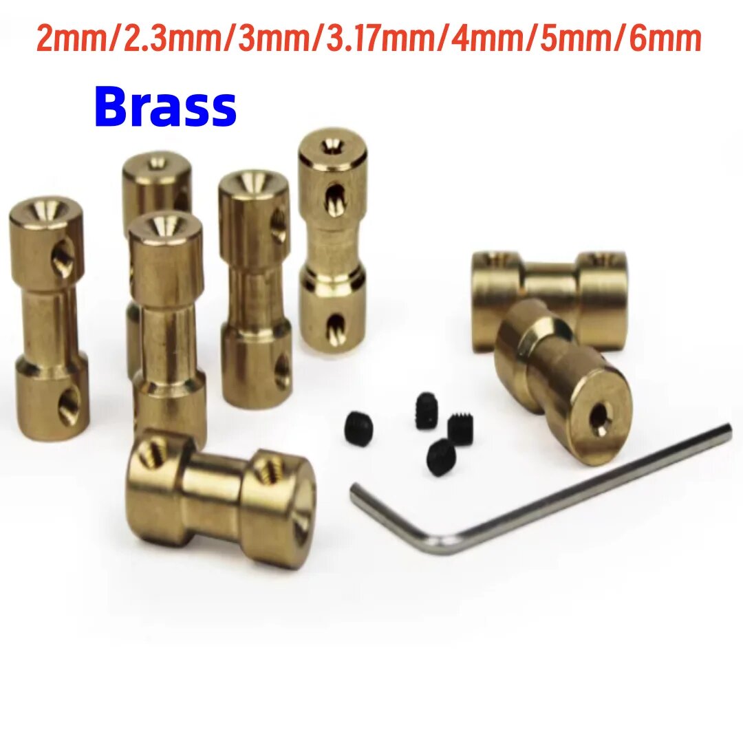 Латунная жесткая муфта для двигателя 2-6 мм 2mm-3.17mm-1pcs
