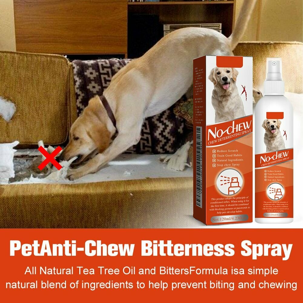 120 мл спрей без спирта с горьким яблоком для собак щенков и кошек