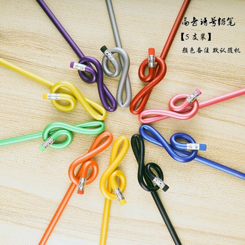 Креативный карандаш в виде ключа соль-доль с узором музыкального инструмента и пианино, канцелярские товары, персонализированный подарок для детей и студентов, оптовая продажа.