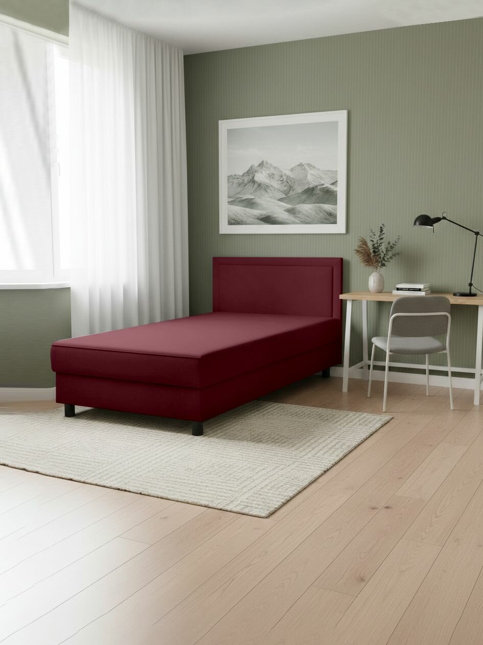 Тахта Прима фокус- мебельная фабрика 90х200х86 см бордовый