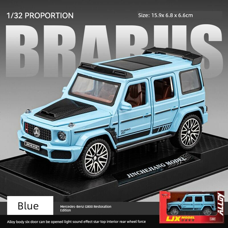 Модель автомобиля Brabus G800 SUV в масштабе 1:32 из сплава, игрушечный автомобиль черного цвета, премиум-коллекционная