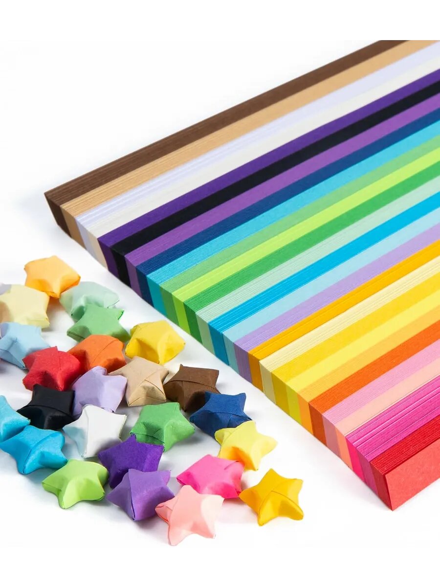 1350 листов бумаги для оригами звезд 27 цветов