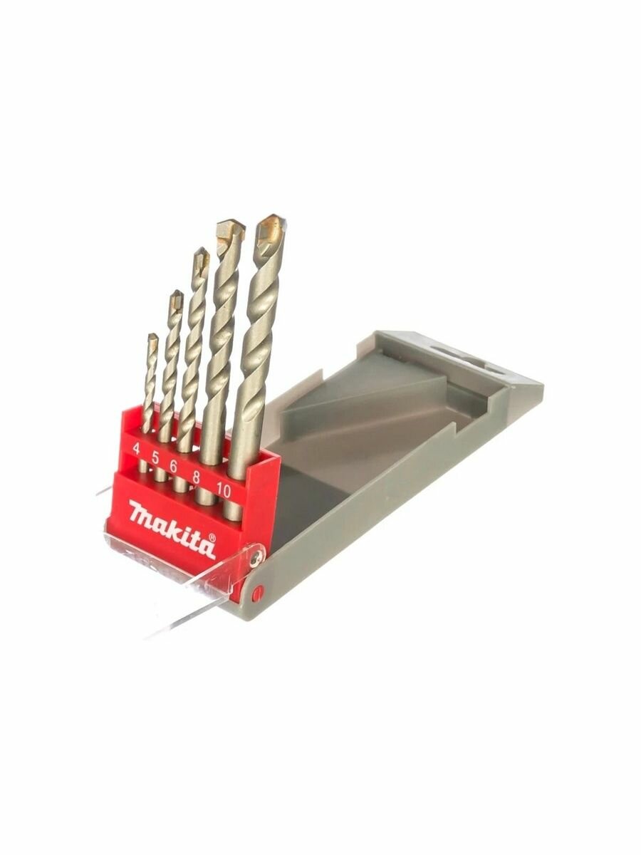 Набор буров Makita D-05175 по бетону, 5 предметов (4х70, 5х85, 6х100, 8х110, 10х110)