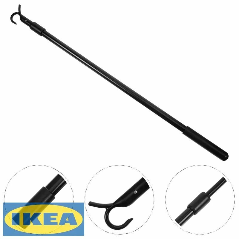 Длинная Палка Для Жалюзи, Алюминиевый Сплав, Черный, 1 Шт