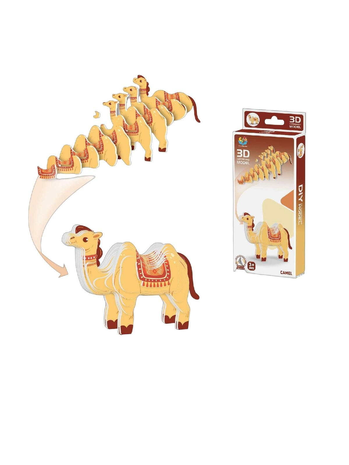 Набор для сборки 3D бумажной игрушки-головоломки с животными для семейного сбора