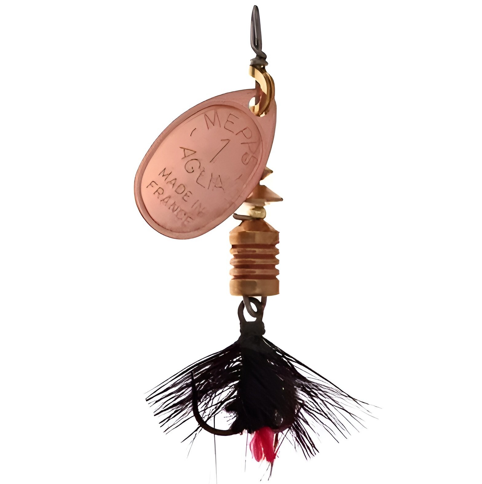 Блесна вращающаяся Mepps AGLIA MOUCHE, №2, Copper/Red fly, 1 шт.