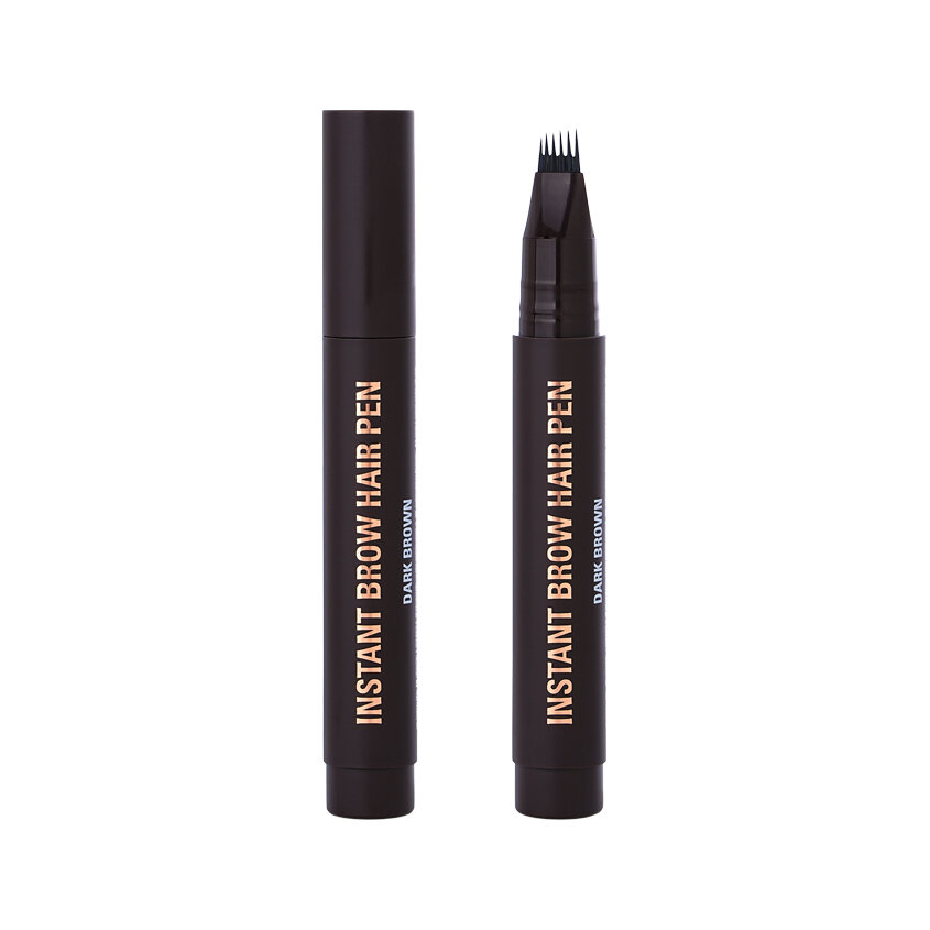 Маркер для бровей REVOLUTION INSTANT BROW HAIR PEN с ультратонкой прорисовкой тон Dark brown