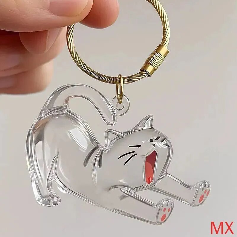 Прозрачная коробка для хранения кошачьей шерсти, сумка-капсула для хранения, брелок для ключей