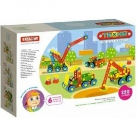 Конструктор-Техно "Стройка" 220 деталей в коробке Stellar 02032