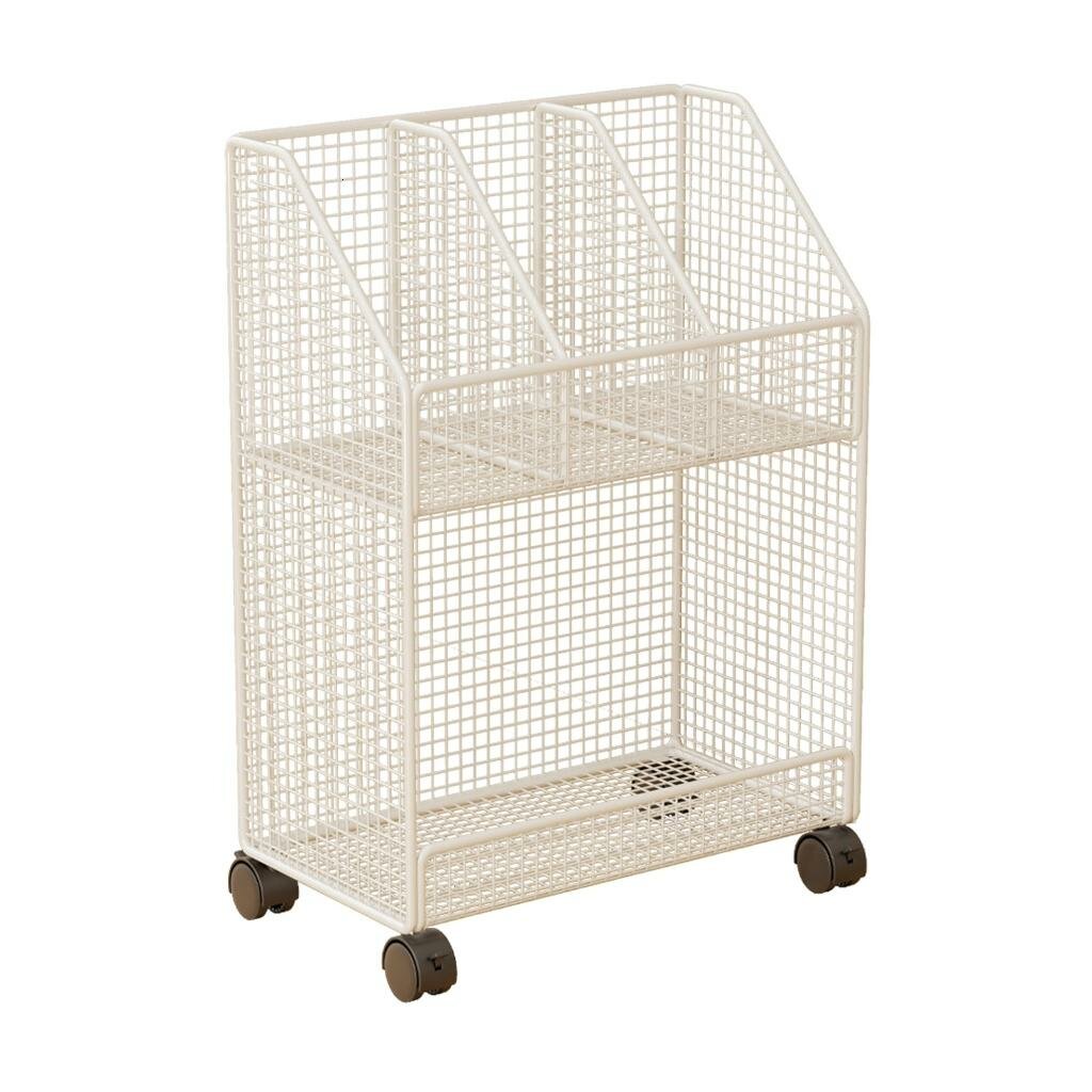 Мобильный многоярусный контейнер с колёсиками, Белый - Двойной