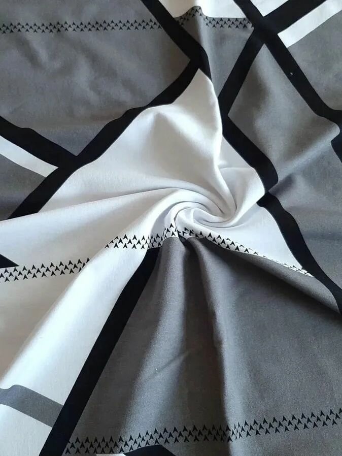 Ткань трикотажная футер 2-х нитка 2 м, геометрия