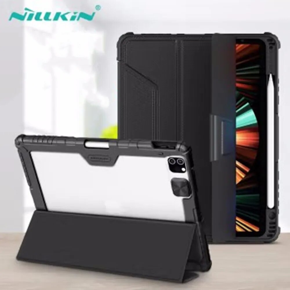 Чехол Nillkin для iPad Pro 12.9 2022, черный, кожаный