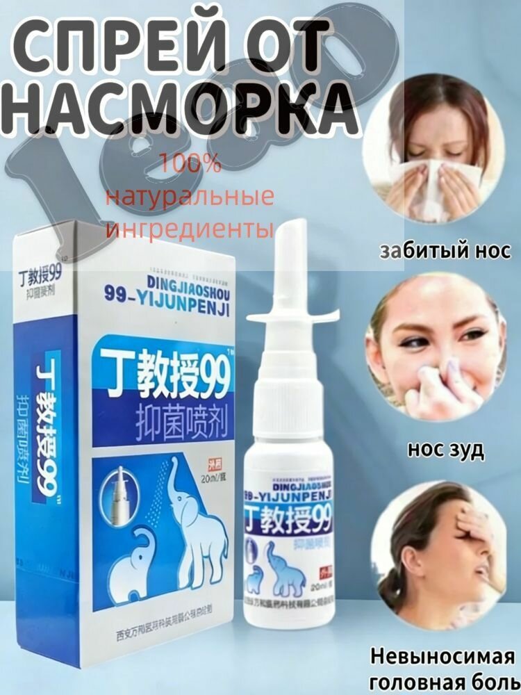 Спрей для носа удаляет стафилококк ауреус Эшерихия коли рельеф ринит