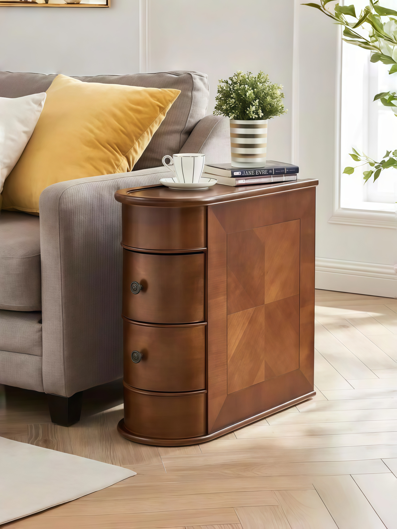 Комод из массива дерева в стиле ретро 60*60*27.5СМ, комод с выдвижными ящиками