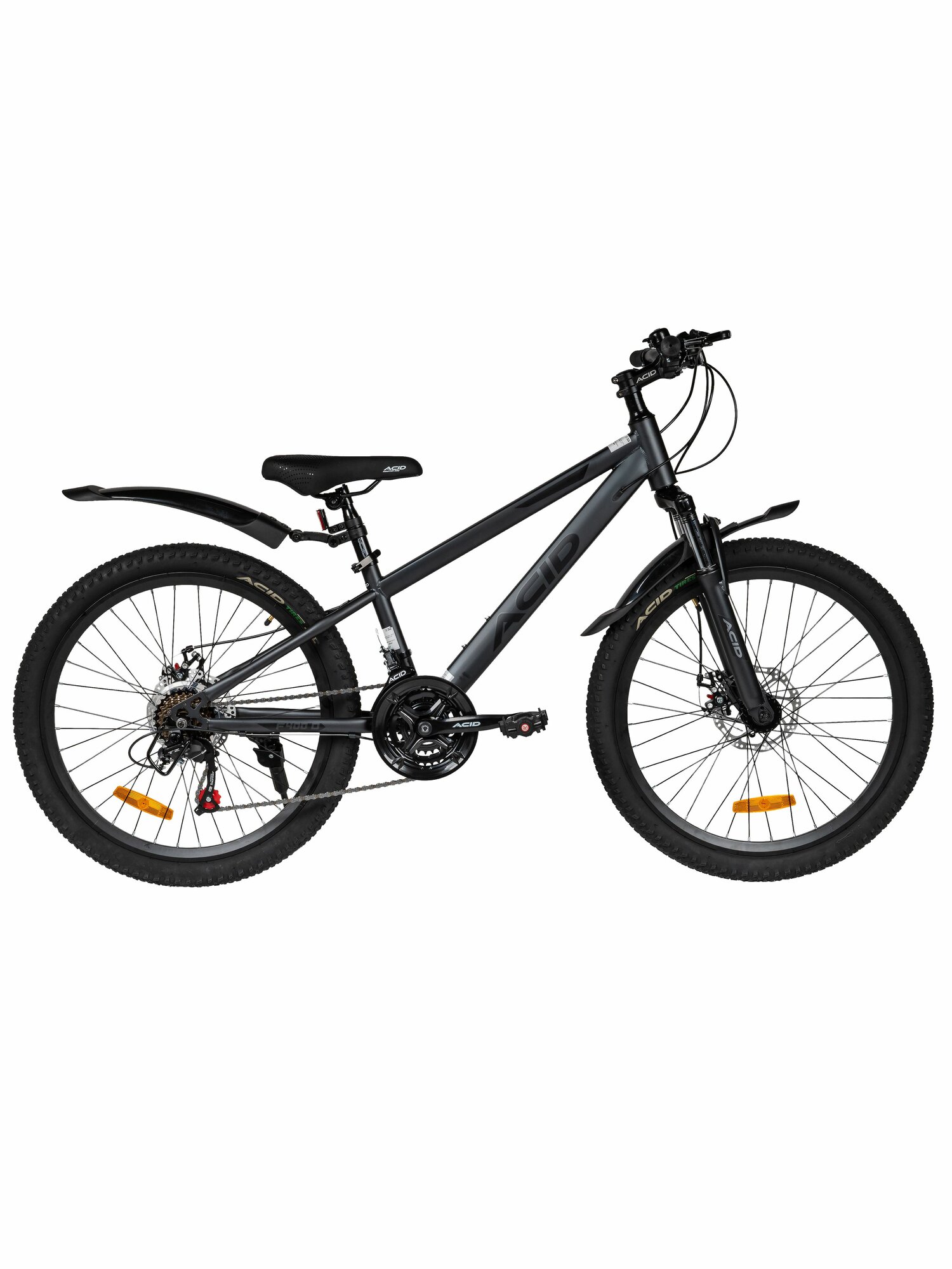 Велосипед подростковый горный колеса 24' ACID F 400 D серо-черный
