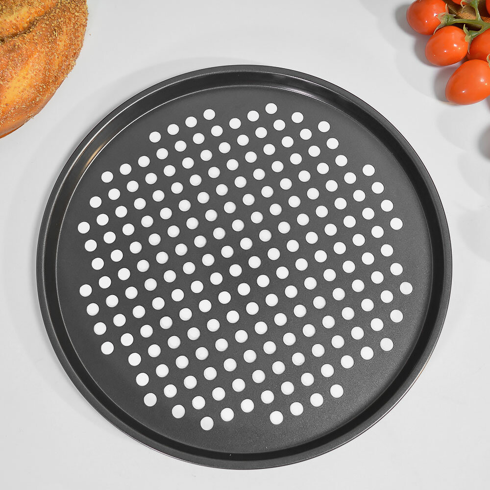 Форма для выпечки пиццы 29х1,5 см, металлическая, перфорированное дно, круглая