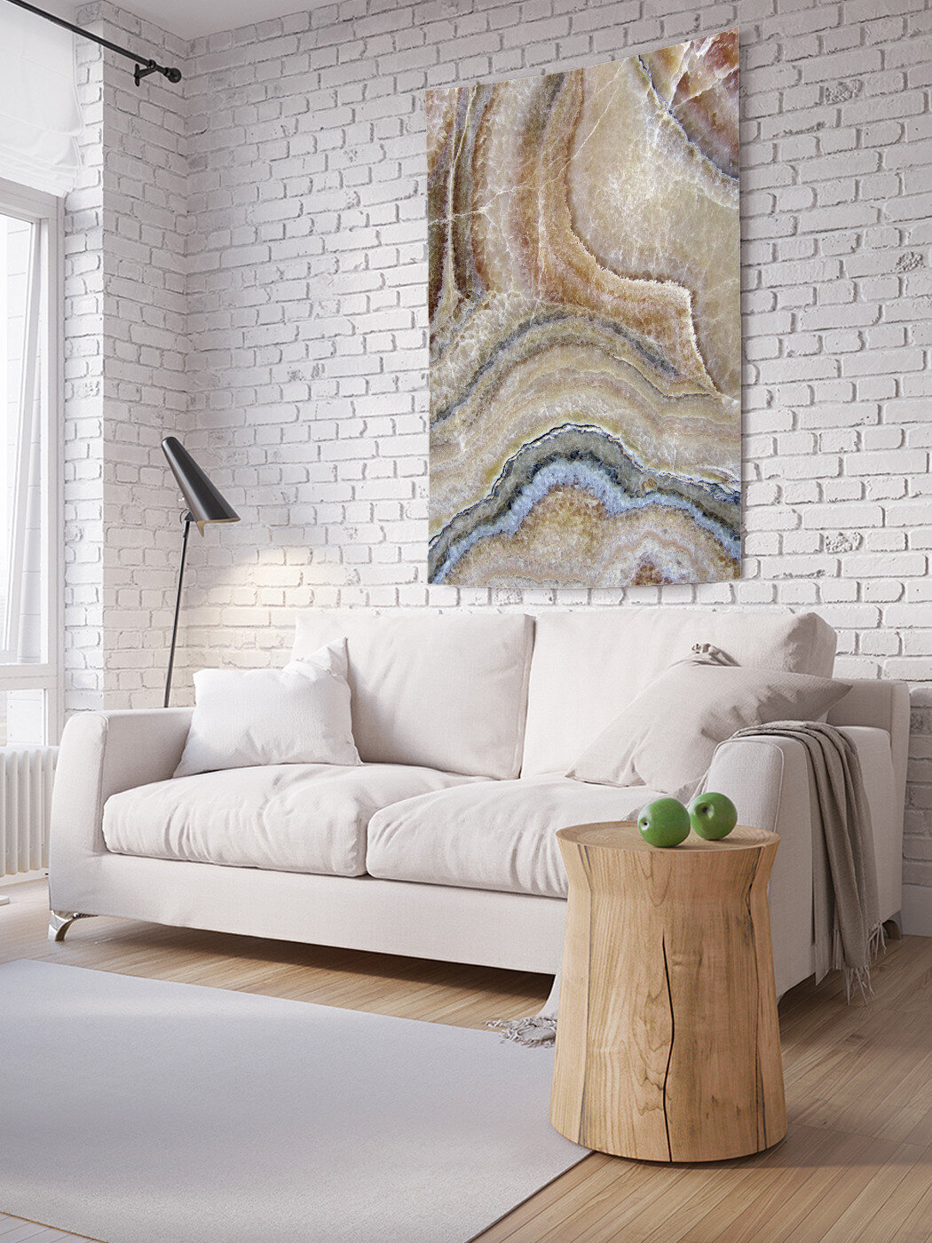 Фотопанно на стену вертикальный из ткани постер 100х150 "Камень оникс", JoyArty