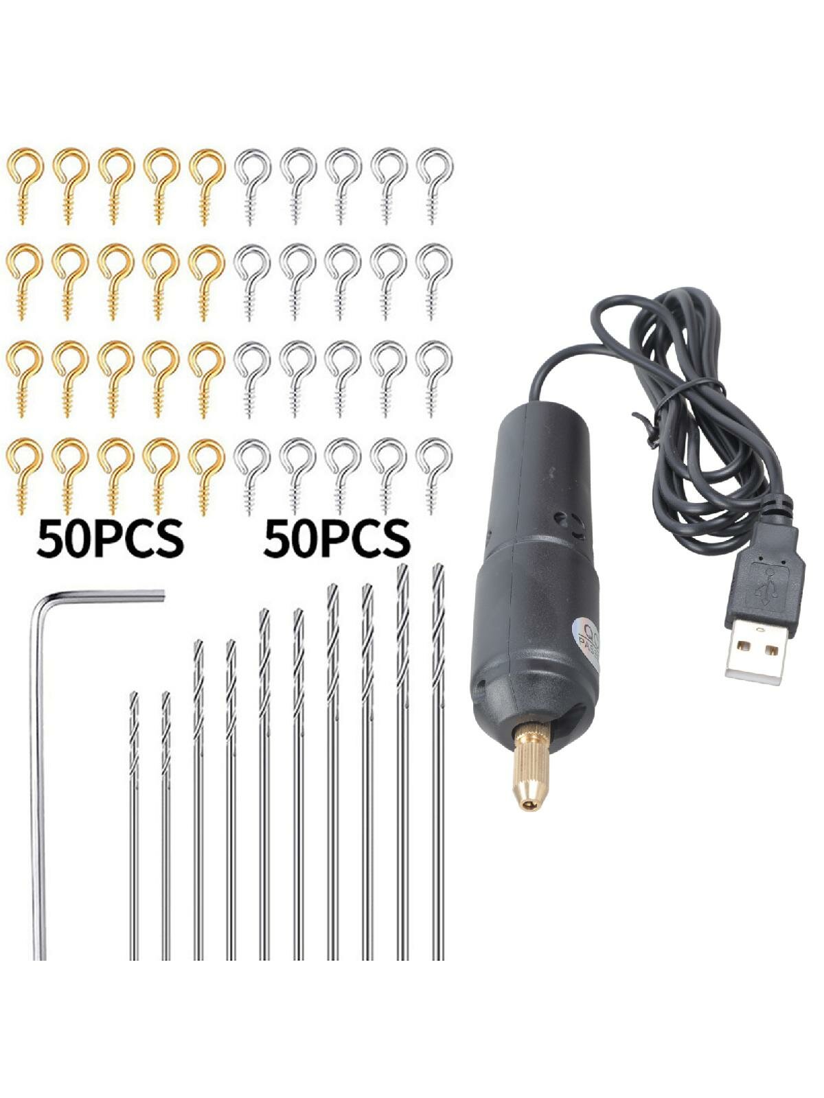 Черная мини-электрическая дрель usb