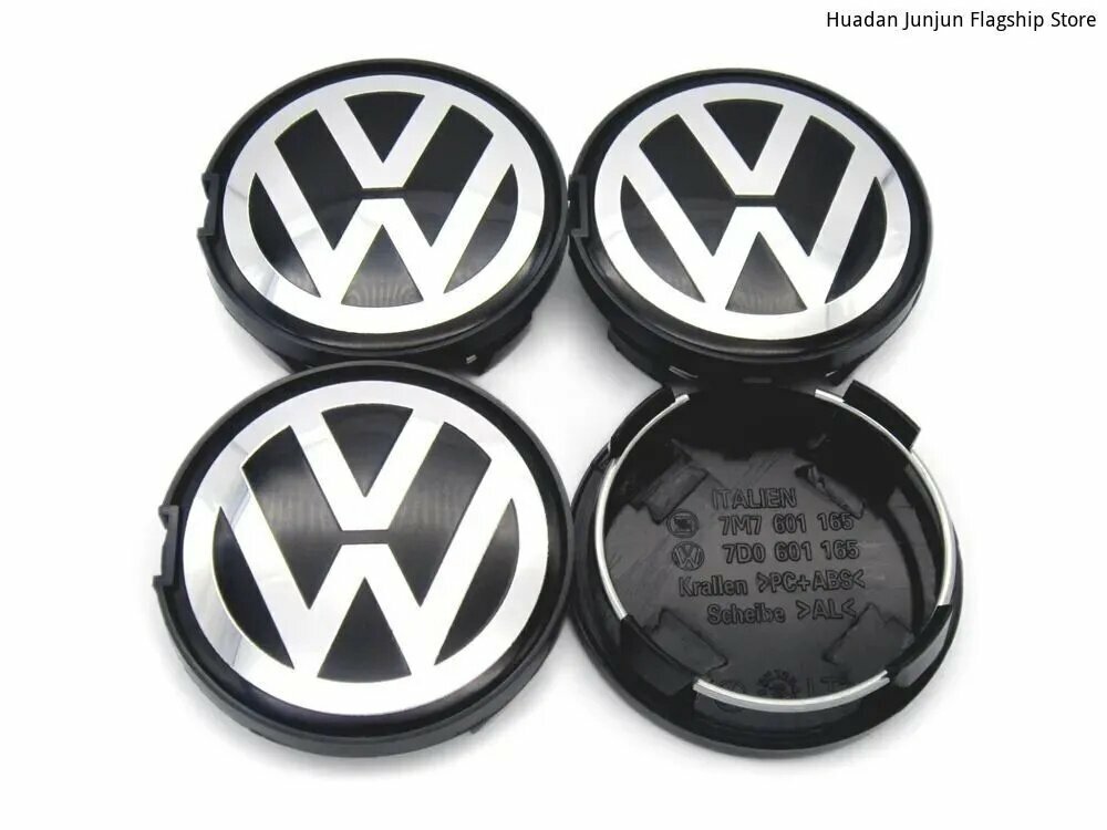 4ШТ 65 мм Колпачки ступицы центрального колеса автомобиля Крышка для VW Volkswagen Golf Polo Passat Touran Jetta аксессуары