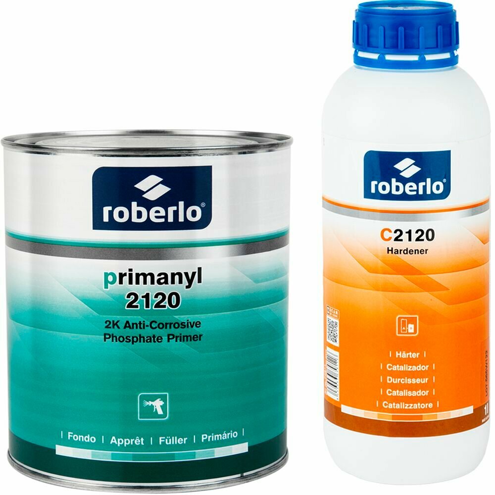 Roberlo 2K PRIMANYL 2120 1:1 Кислотный грунт+отвердитель, бежевый, 1л+1л.