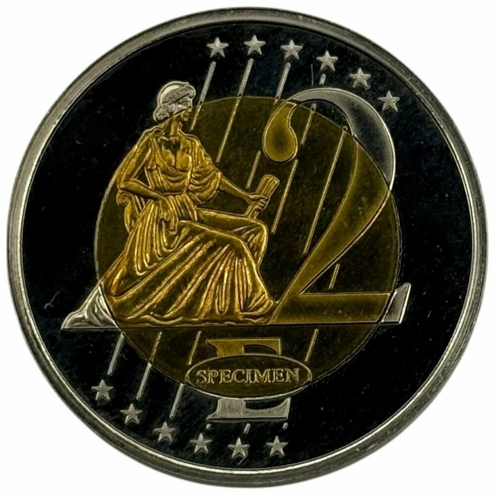 Турция 2 евро 2003 г. Specimen (Проба)