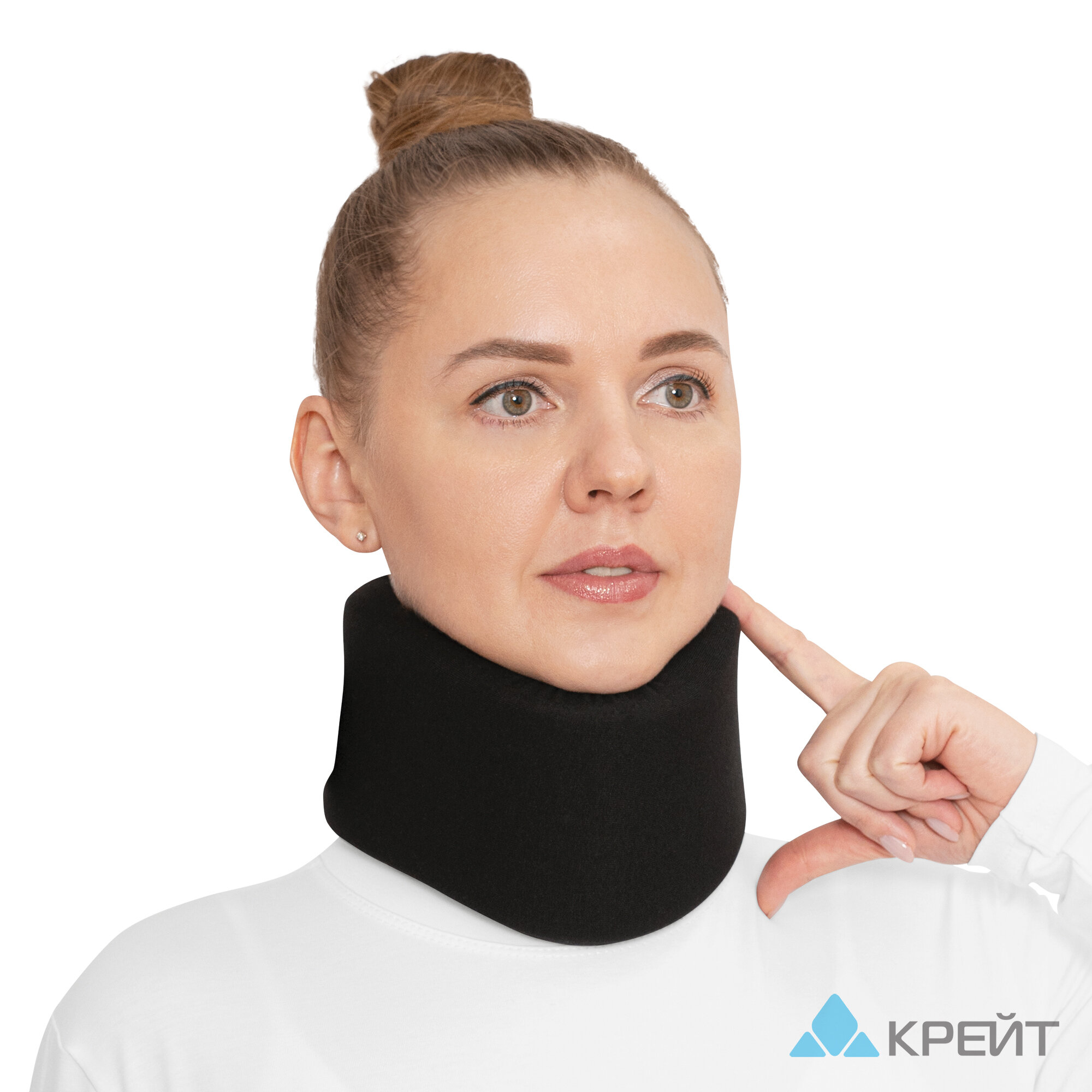 Воротники Шанца (умеренная фиксация) ООО "Крейт" F-323 Бандаж для шейного отдела (№11, черный)