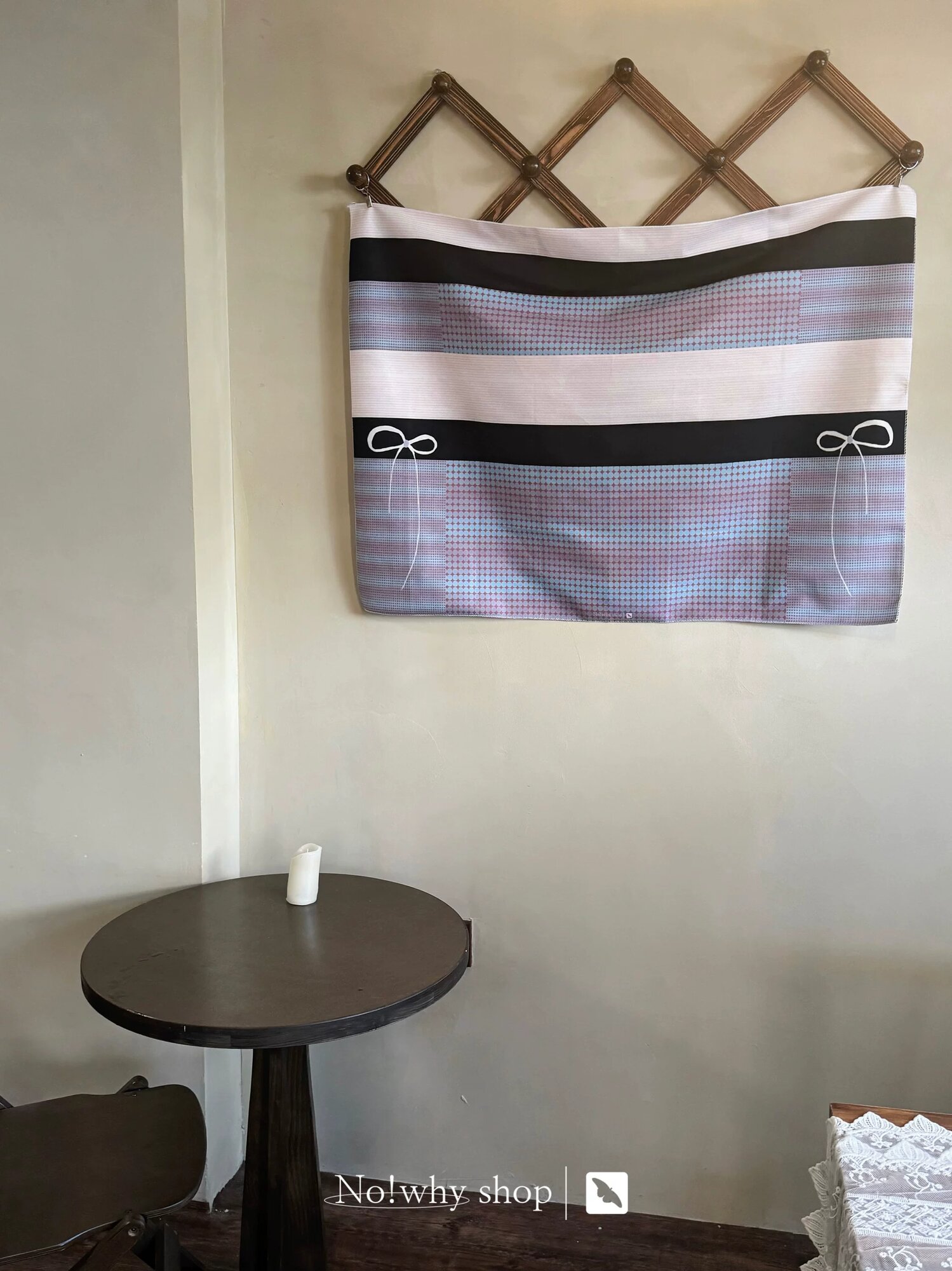 Нет! Зачем покупать·? Оригинальная, расписанная вручную тканевая панно-обои "Nowhy·home· для декора спальни и стен·