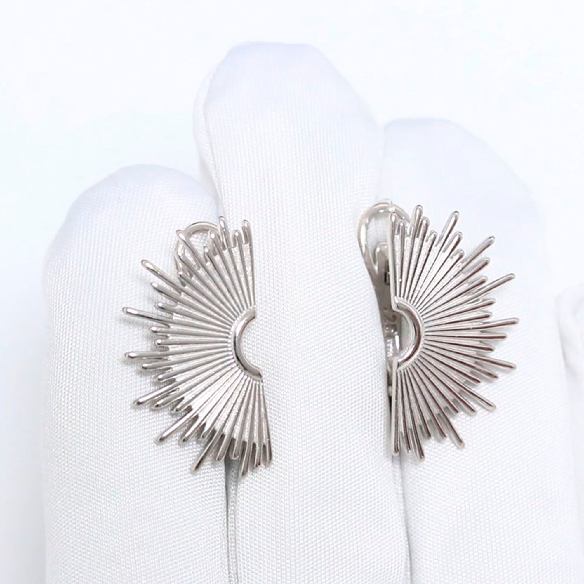 Серьги, серебро, 925 проба, родирование