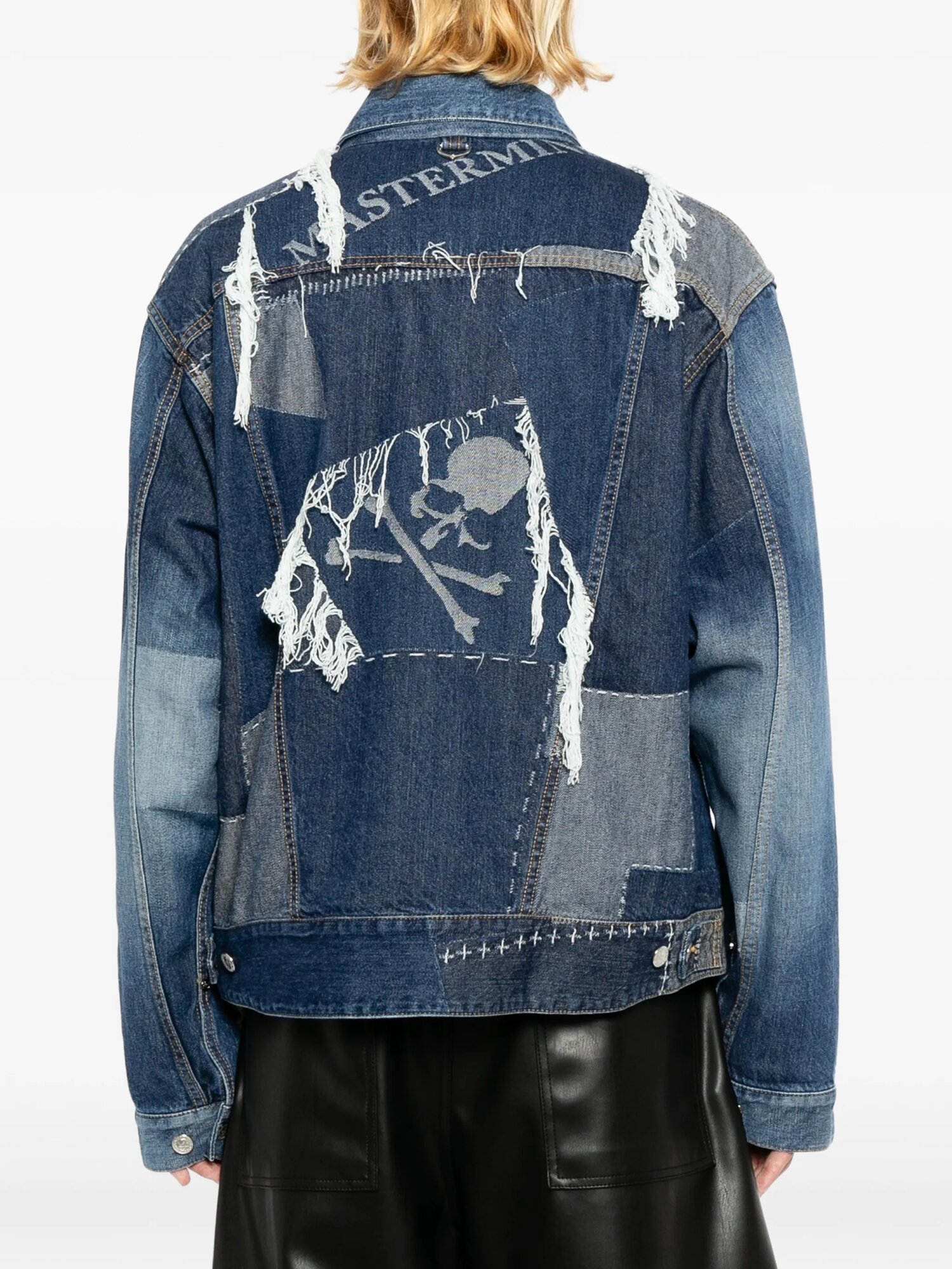 Куртка MASTERMIND Patchwork jacquarded denim jacket, размер 50 — фото 1