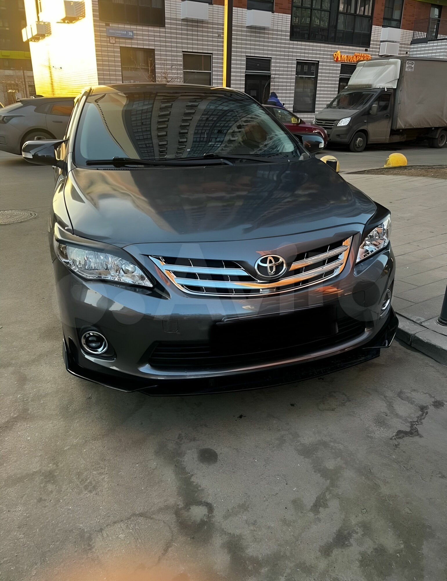 Сплиттер Toyota Corolla E150 черный глянец
