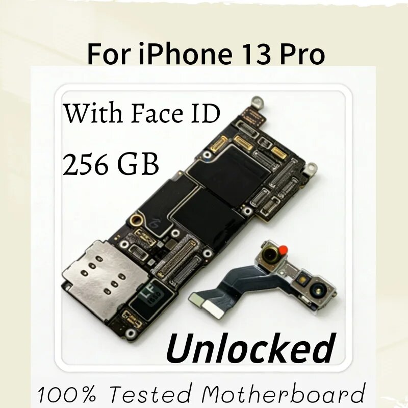 Разблокированная материнская плата для iPhone 13 Pro Max с/без Face ID, 13 Pro 256g Face ID