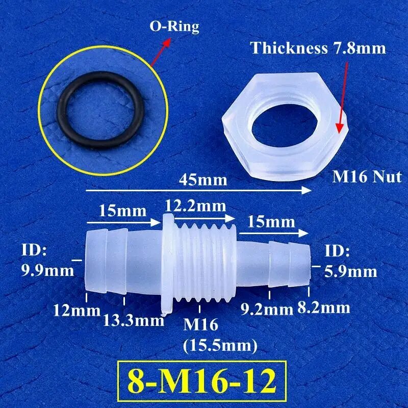Адаптер шланга PP 8-M16-12 с O-Ring, 5 шт.