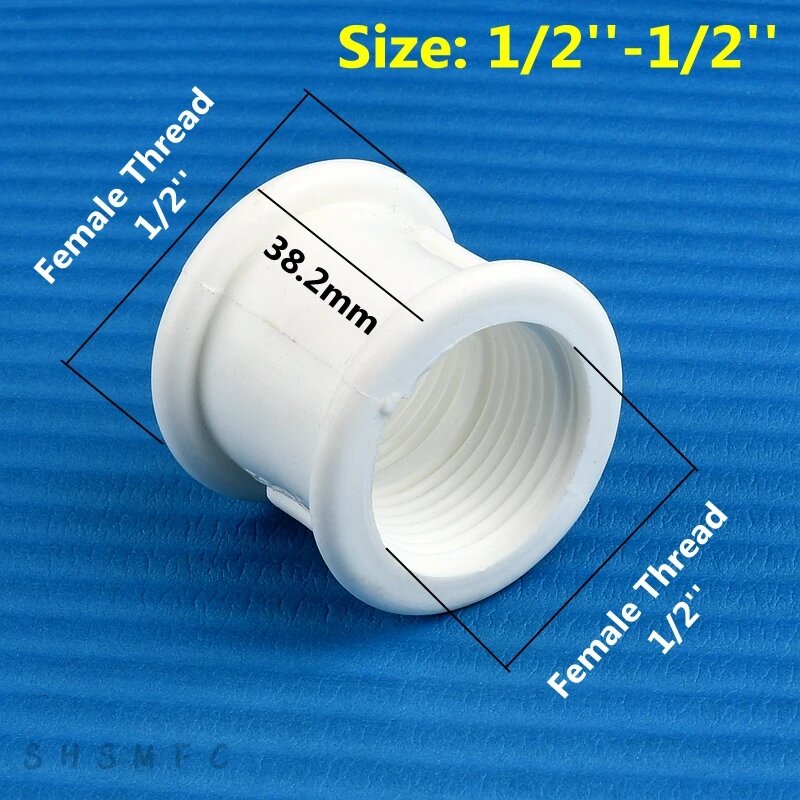 Пластиковый соединитель водопровода SHSMFC 1/2"-1/2", белый, 2шт