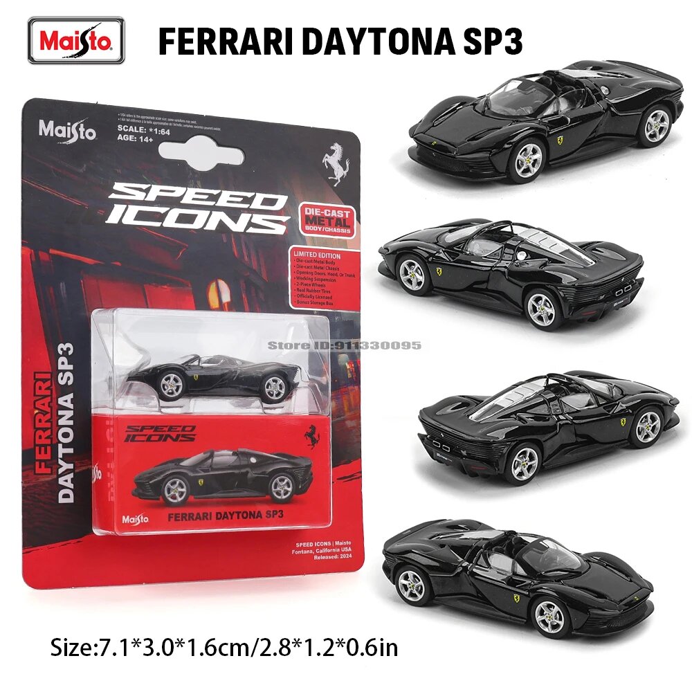 Коллекционная модель автомобиля Maisto Ferrari SF90 SP1 812 DAYTONA SP3 911 GT2 RS