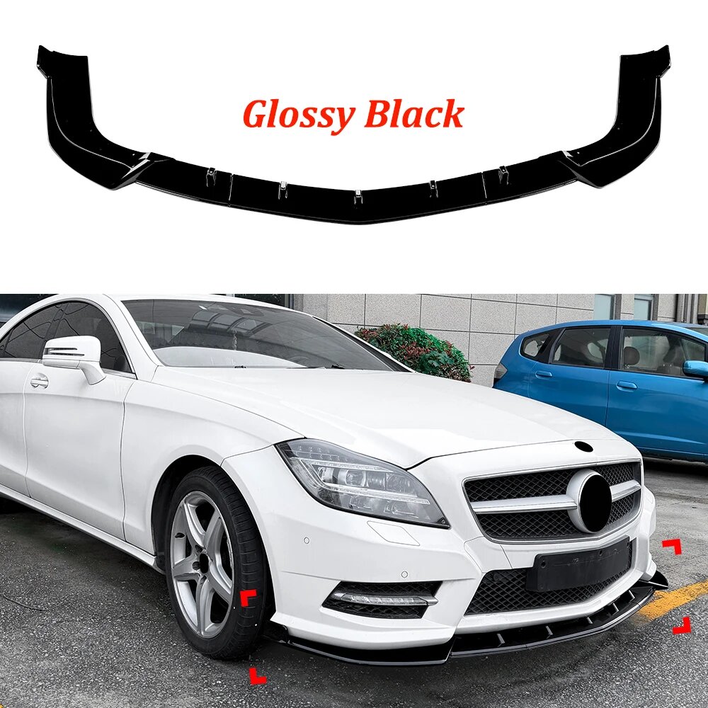Для Mercedes Benz CLS C218 Pre 2011-2013 AMG Line передний спойлер для губ нижний сплиттер для губ автомобиля комплект кузова внешняя модификация