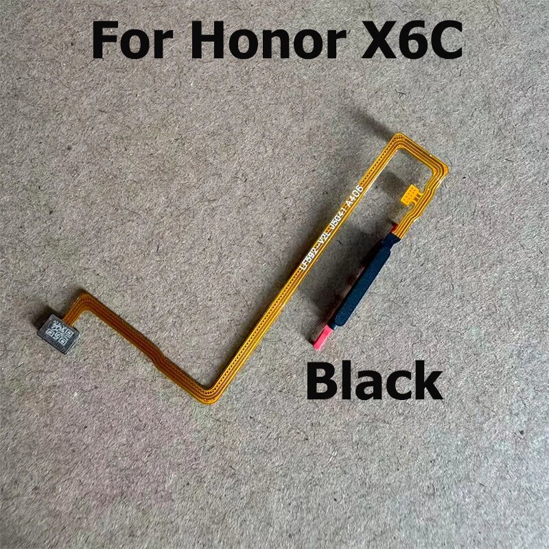 Для Huawei Honor X6C: кнопка Home, датчик отпечатков пальцев, сканер Menu Touch ID, гибкий Black