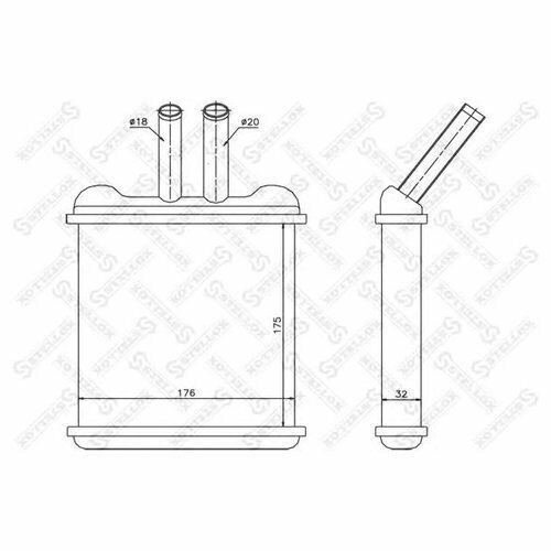Радиатор печки Stellox 1035074sx для Daewoo Lanos, Leganza, Nubira
