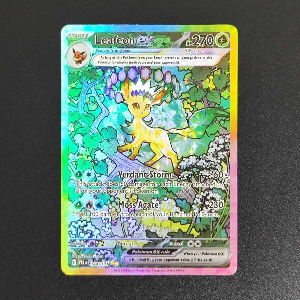 Коллекционная карта Pokemon Card Prismatic Evolutions PRE Espeon Leafeon Sylveon Leafeon ex 144