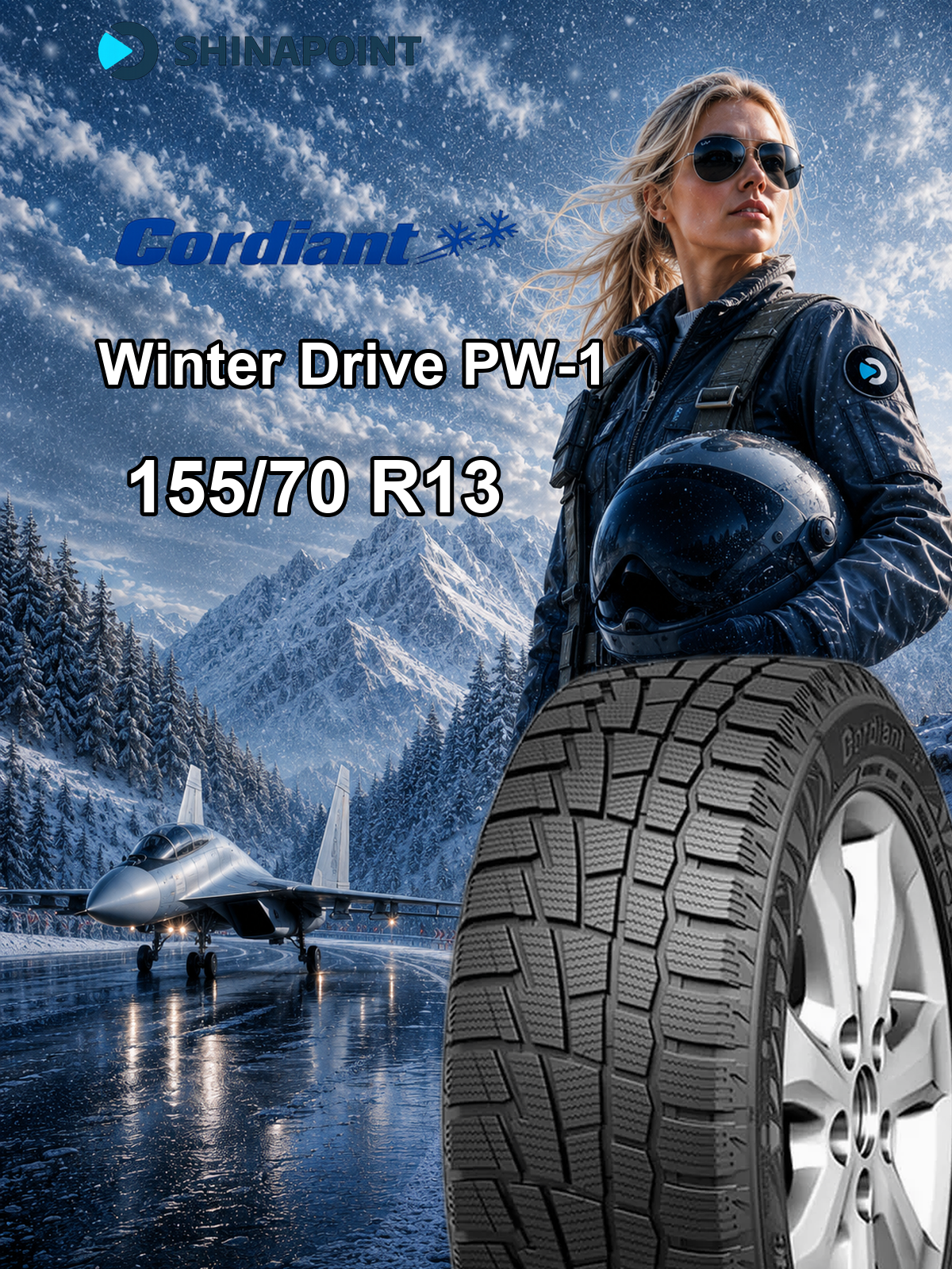 Шины зимние R13 155 70 75 T автомобильная зимняя резина Cordiant модель Winter Drive PW-1
