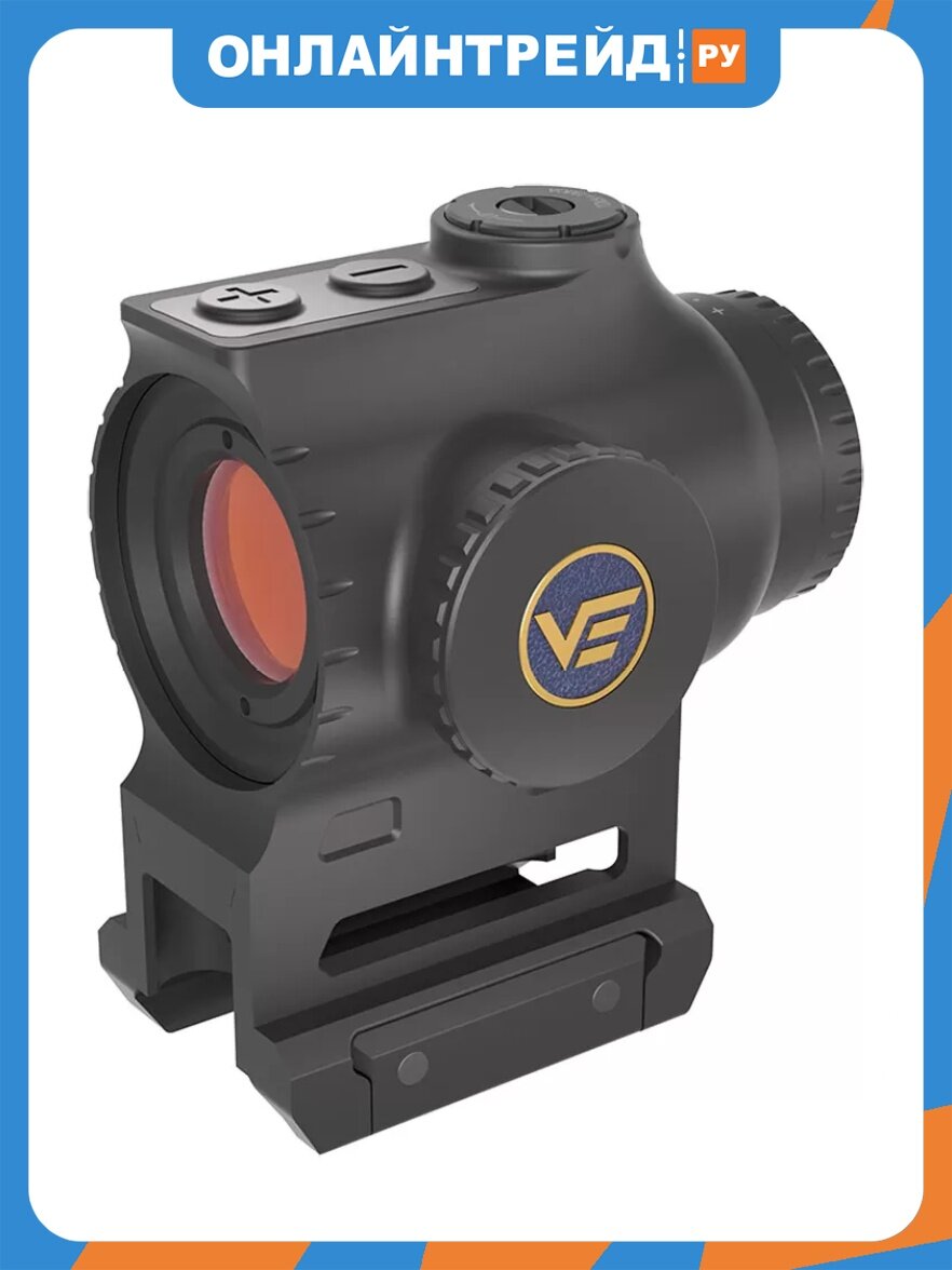 Прицел призматический Vector Optics Paragon 1x18 X-Micro, подсветка красная+зеленая, на Picatinny, 1 MOA, IP67, 178г