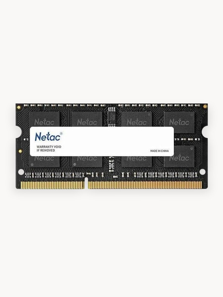 Оперативная память NETAC Basic NTBSD3N16SP-08 DDR3L - 1x 8ГБ 1600МГц, для ноутбуков (SO-DIMM), Ret