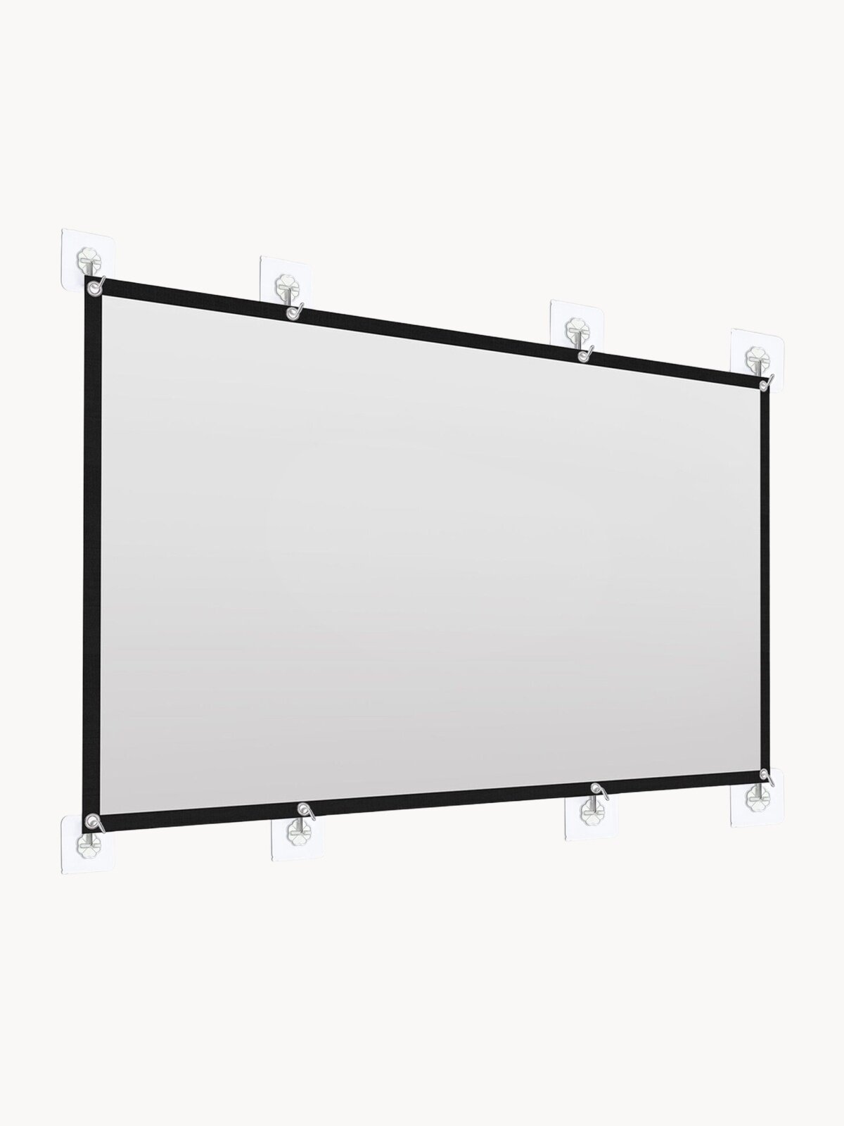 Экран для проектора настенный с люверсами, размер 221х125 см, с креплением