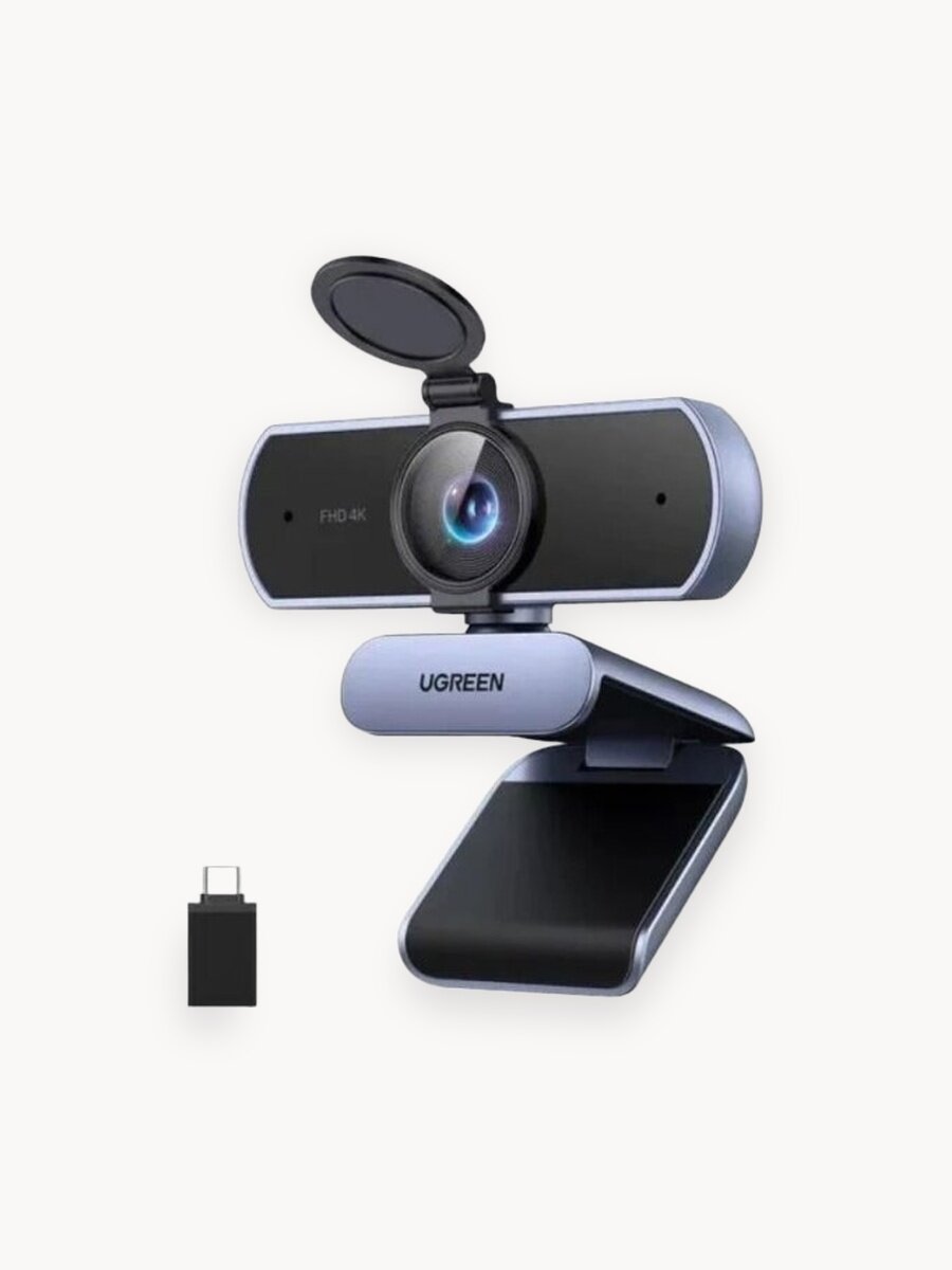 Веб-камера Ugreen CM831,4K, Ultra HD, USB-C, USB-A, 1080, темно-серый (65381)